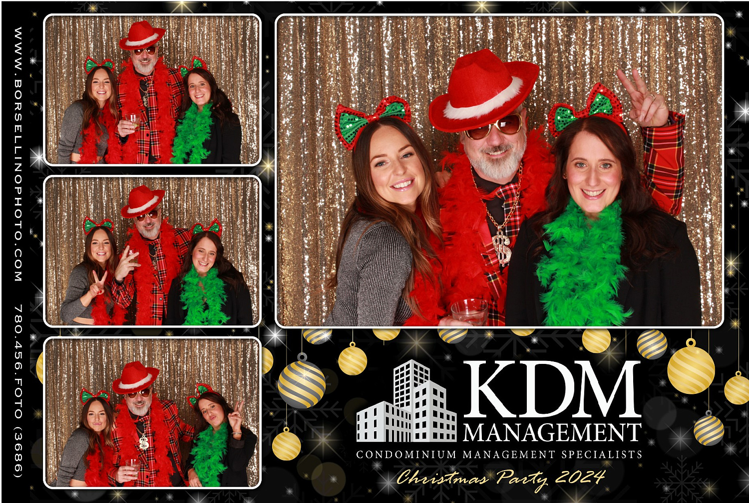 KDM Christmas Party - Client Galleries - Photo Booth Shots! - 2024 - Borsellino Photography